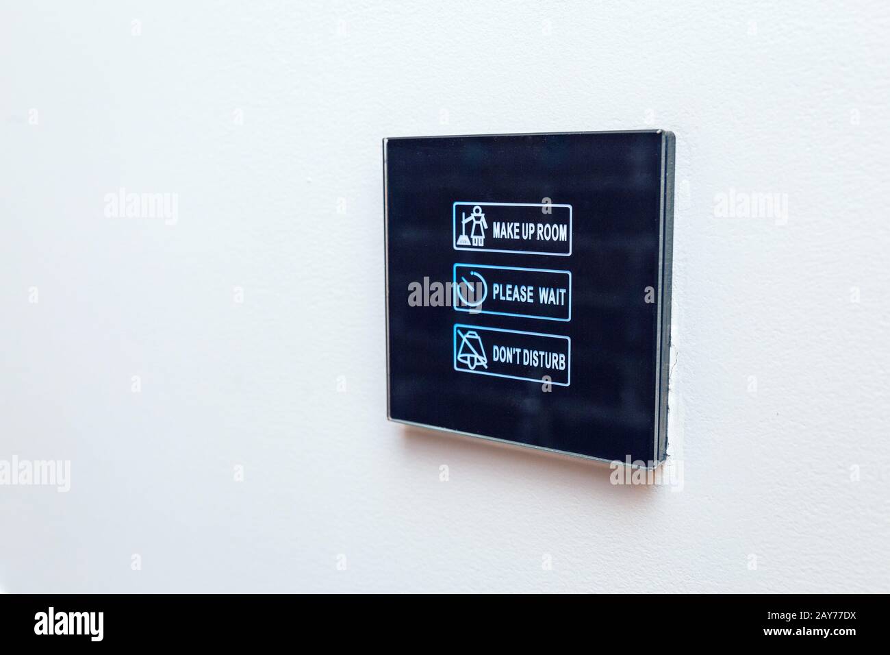 Digital touchpad panel for hotel room management and customer access ...