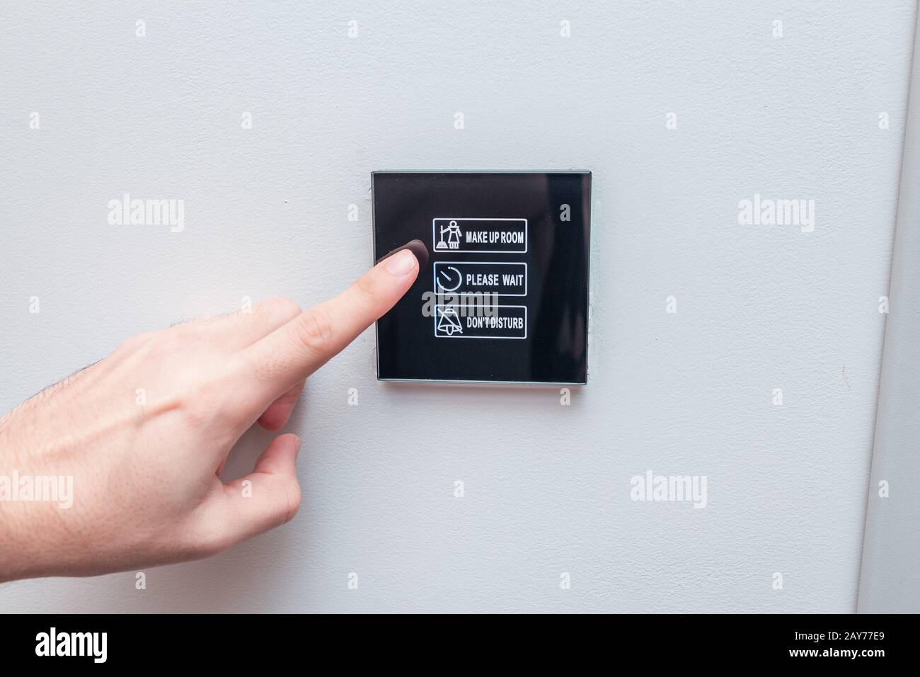 Digital touchpad panel for hotel room management and customer access ...