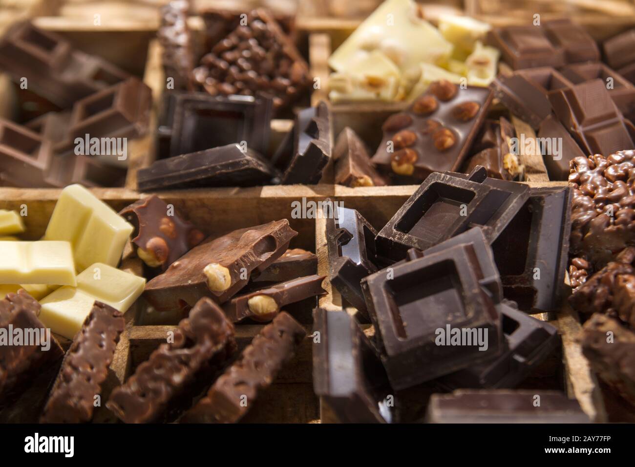 The colors of chocolate Stock Photo - Alamy