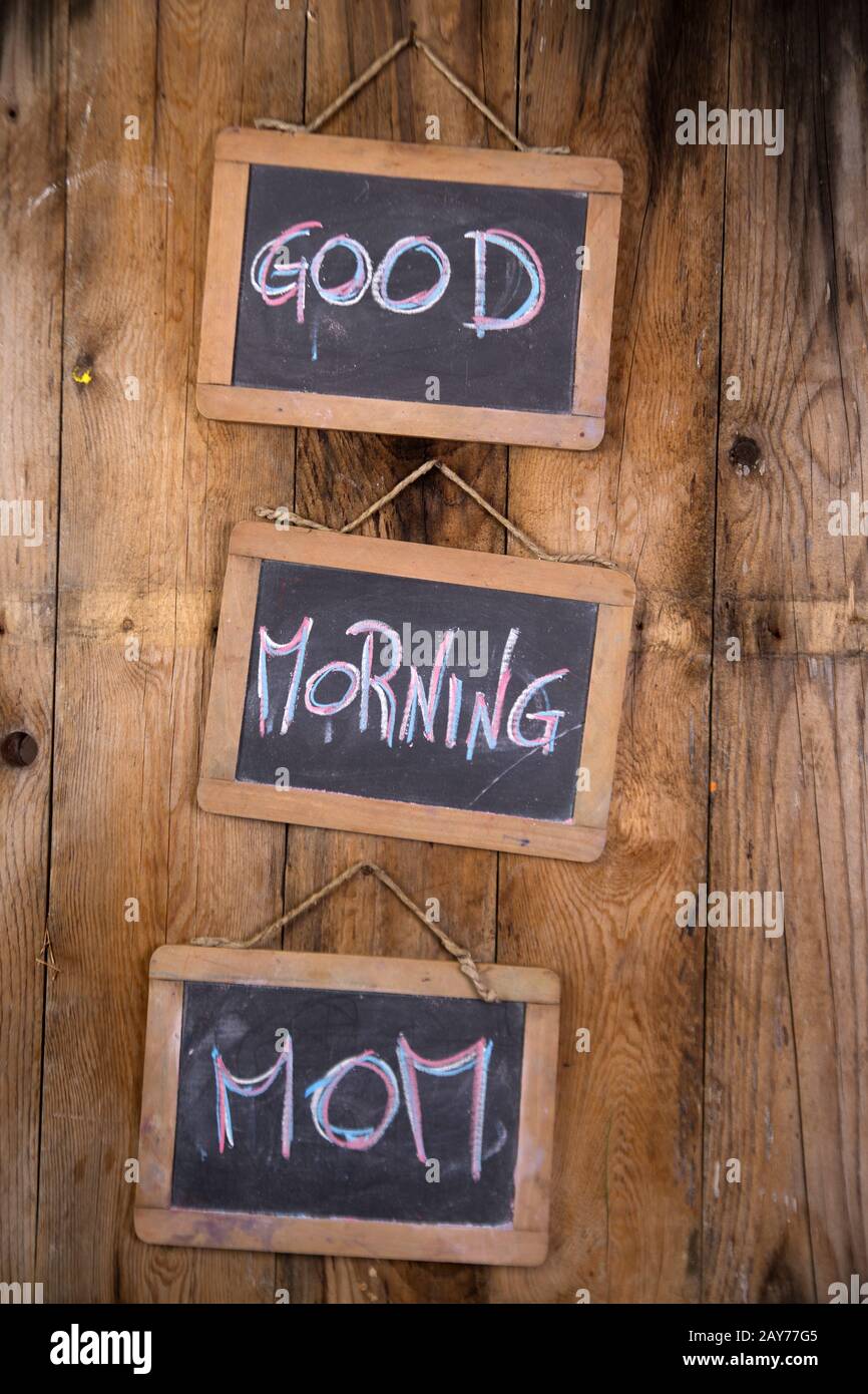 Good morning mom Stock Photo - Alamy