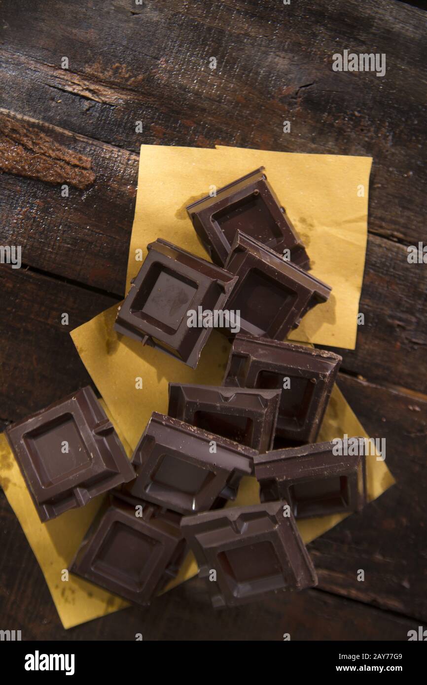 Dark chocolate cube hi-res stock photography and images - Alamy