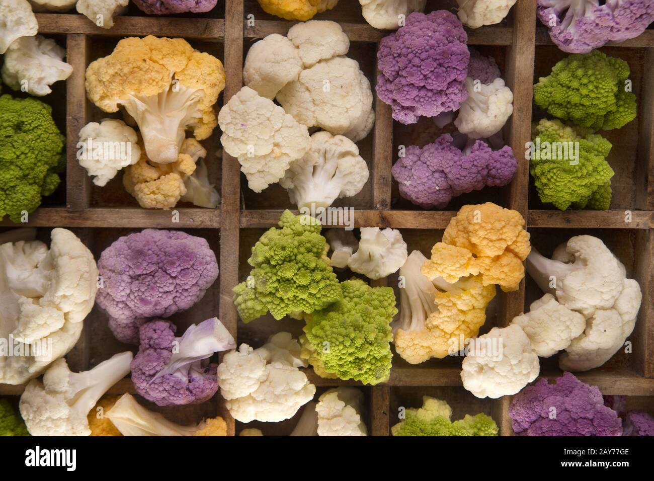 The Colors of cauliflower Stock Photo - Alamy