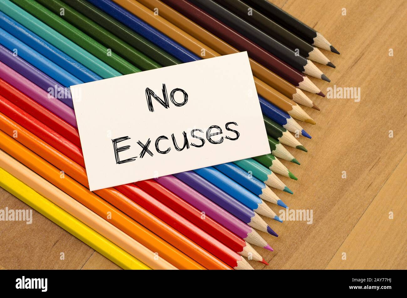 No excuses text concept Stock Photo - Alamy