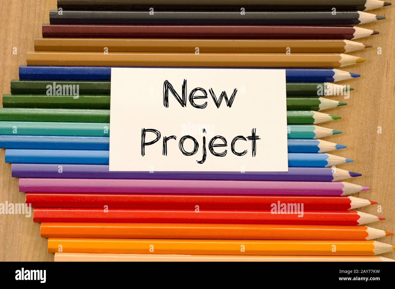 New project text concept Stock Photo - Alamy