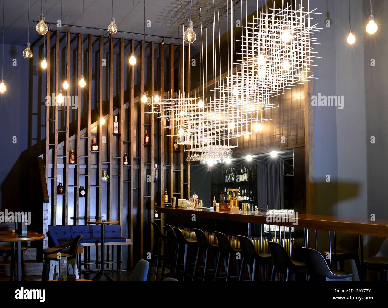 bar interior design Stock Photo - Alamy