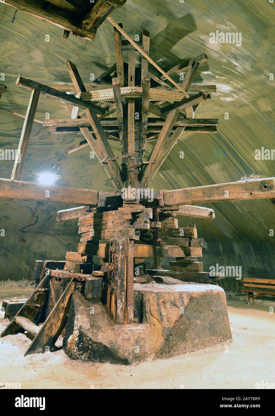 salt mine extraction machinery Stock Photo - Alamy