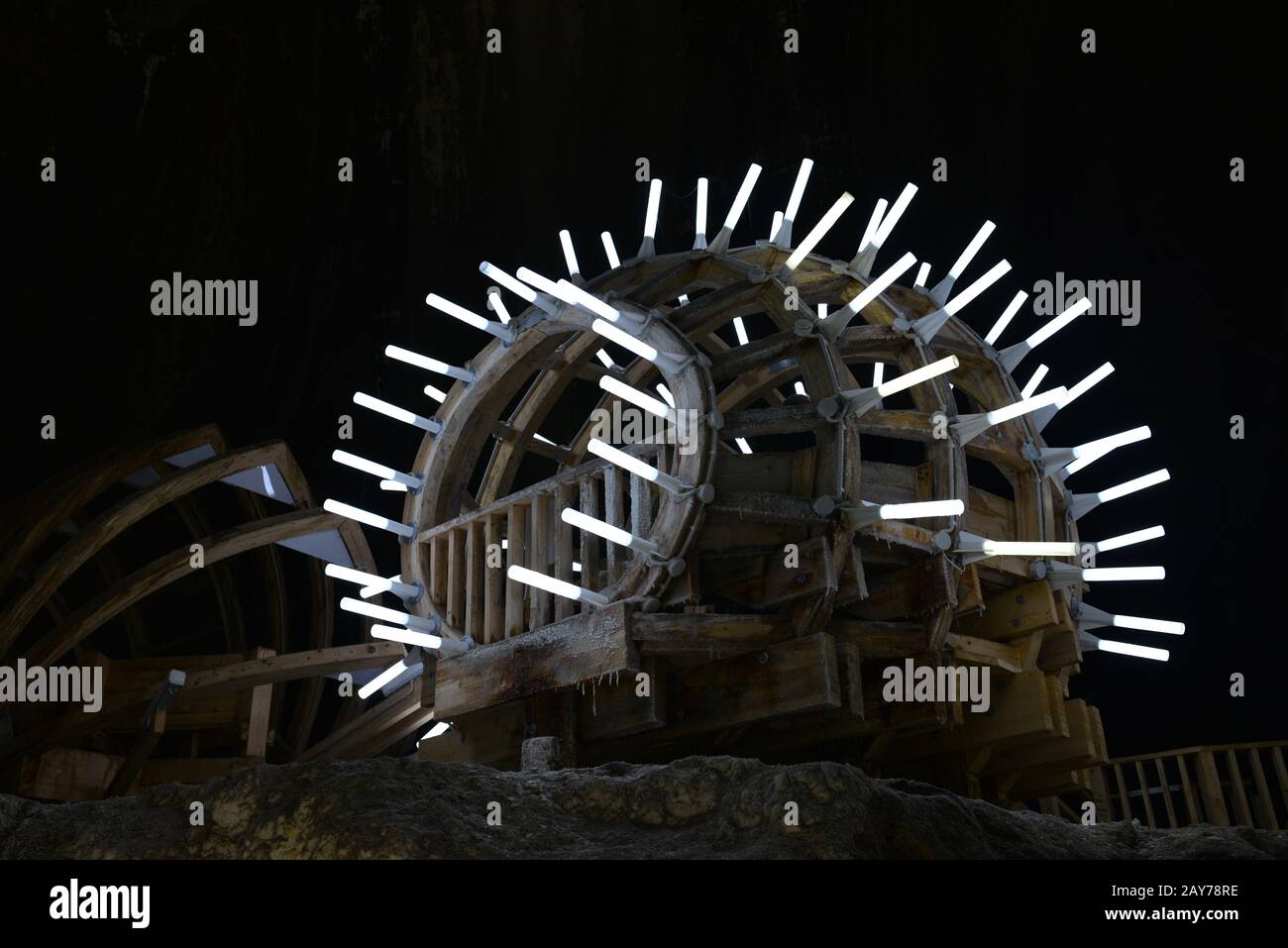 salt mine wood pavilion Stock Photo - Alamy