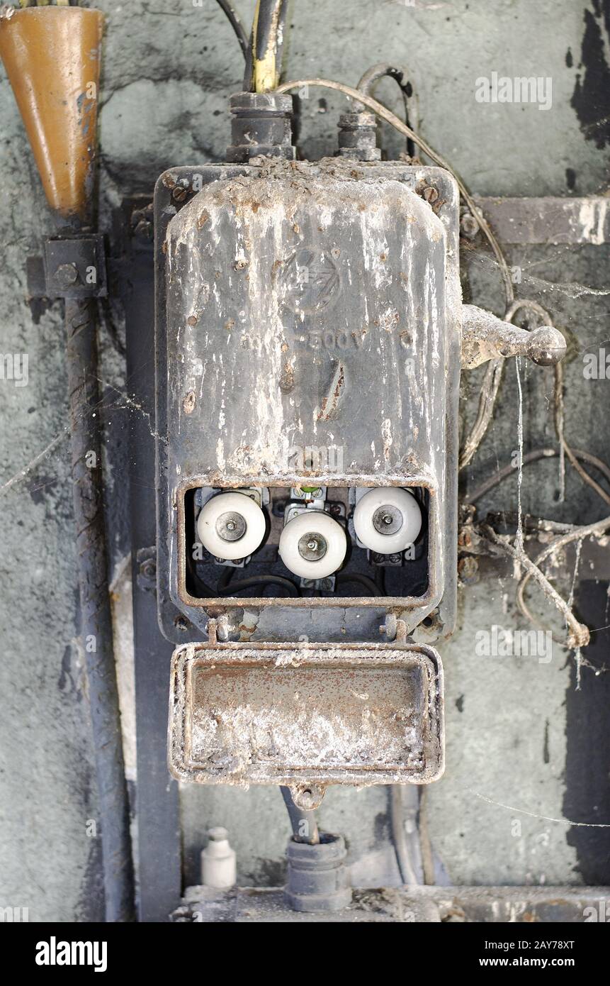 Old rusty eletrical box Stock Photo - Alamy