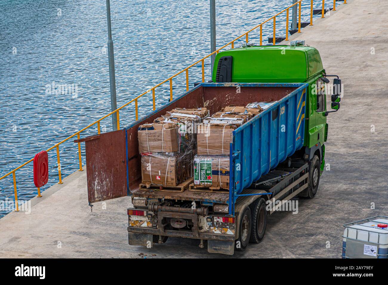 Recycled Cardboard Truck Stock Photo - Alamy