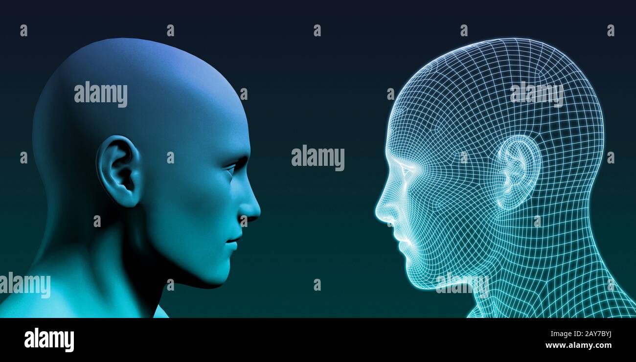 Man vs Machine Stock Photo - Alamy