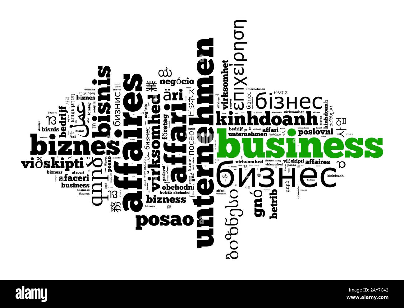 Business in different languages Stock Photo - Alamy