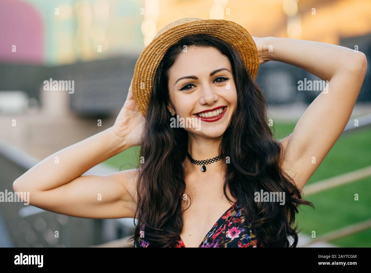 Posing pleasant hi-res stock photography and images - Alamy