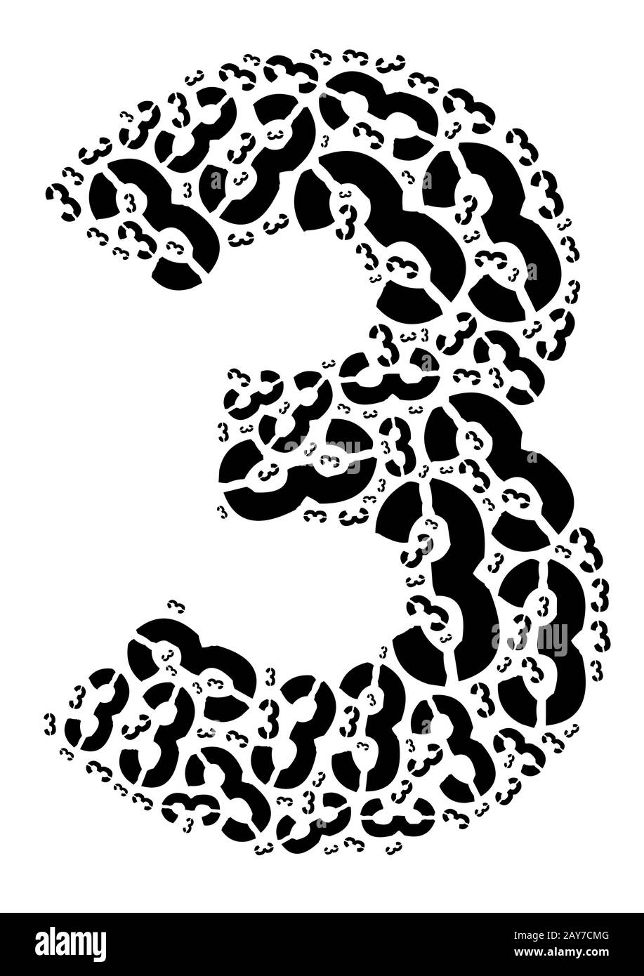 Number three wordcloud concept Stock Photo - Alamy