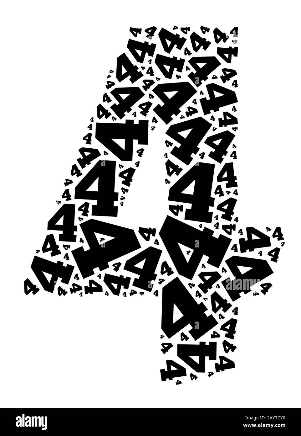 Number four wordcloud concept Stock Photo - Alamy
