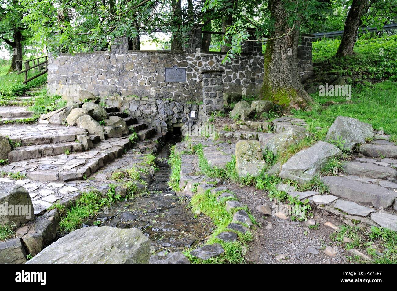 Source of the Fulda on the Wasserkuppe in the Rhön Germany Stock Photo ...