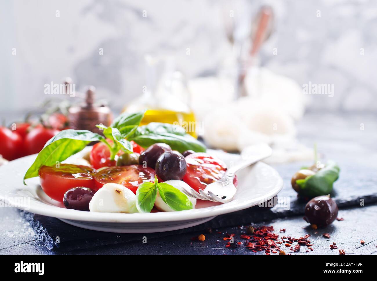 Classic caprese salad served hi-res stock photography and images - Alamy