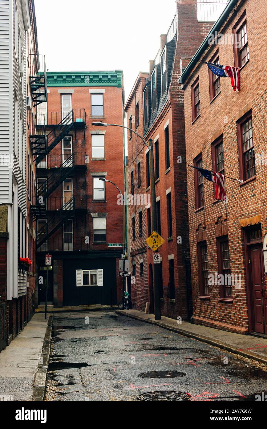 BOSTON, USA - october, 2019 Little Italy in Boston Stock Photo - Alamy