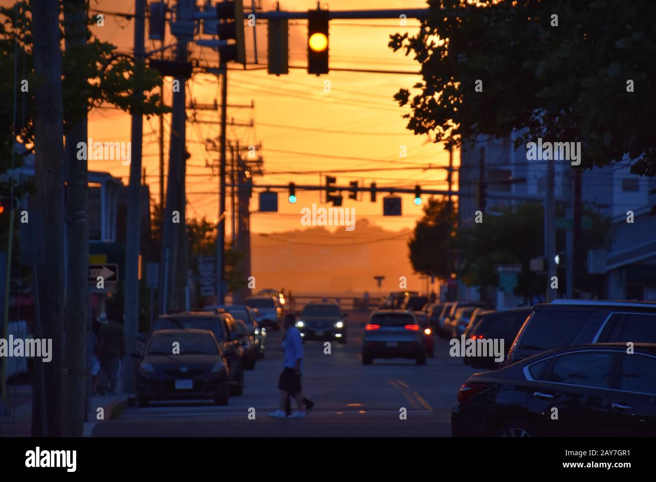 Sunset in Ocean City, Maryland Stock Photo - Alamy