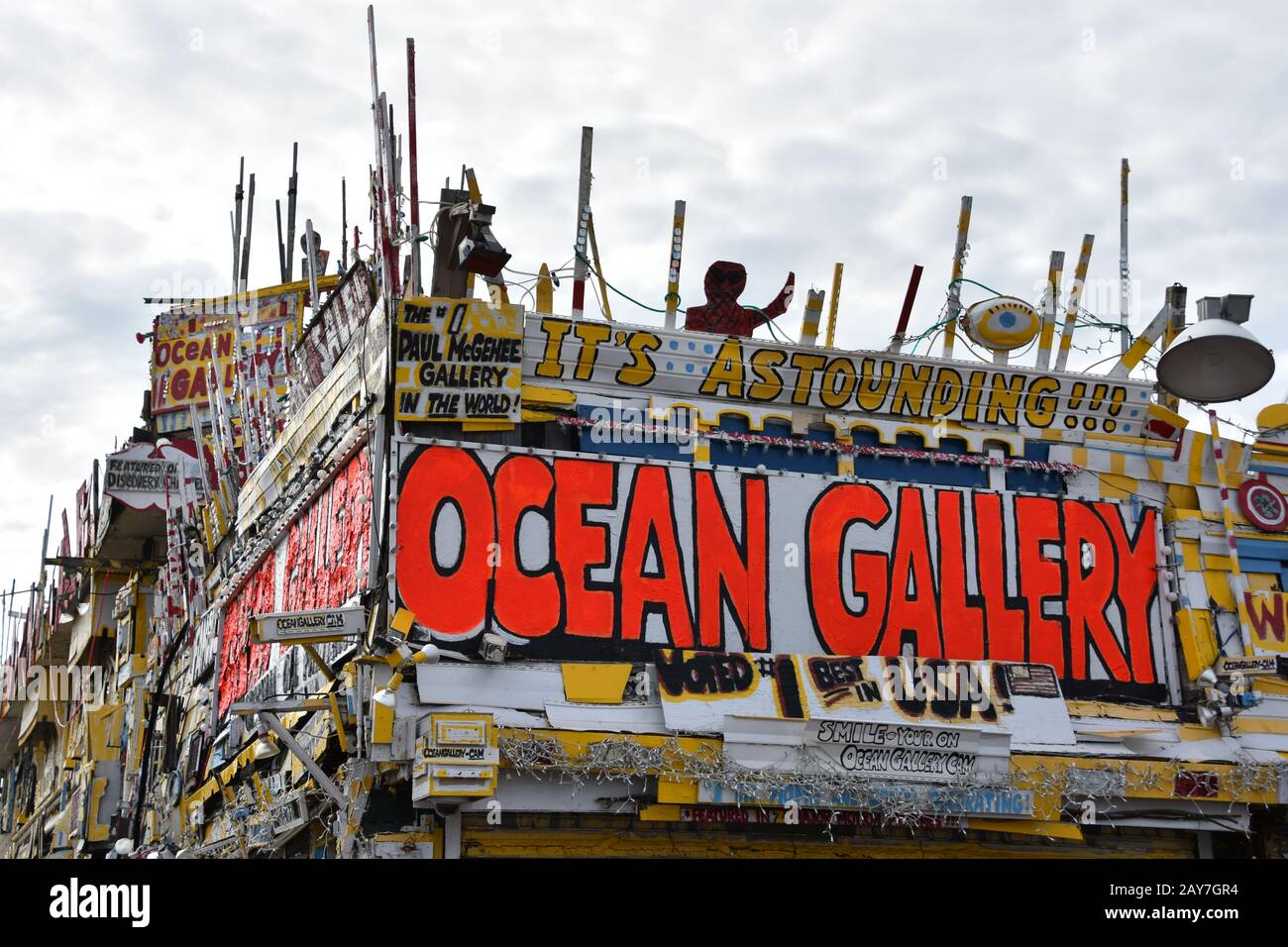 Ocean Gallery Poster World at Ocean City, Maryland Stock Photo - Alamy