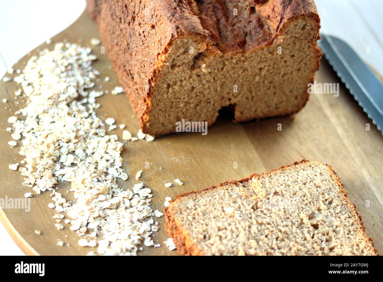 Multigrain bread from a vending machine. Homemade bread. Whole wheat ...