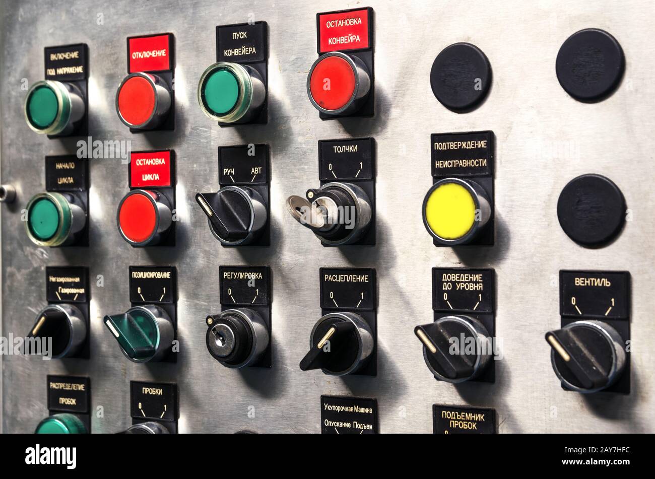 Modern industrial control panel Stock Photo - Alamy
