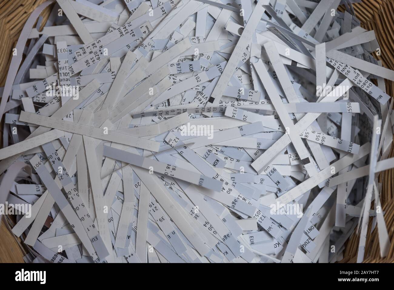 top secret data destroyed - close-up paper shredder Stock Photo - Alamy
