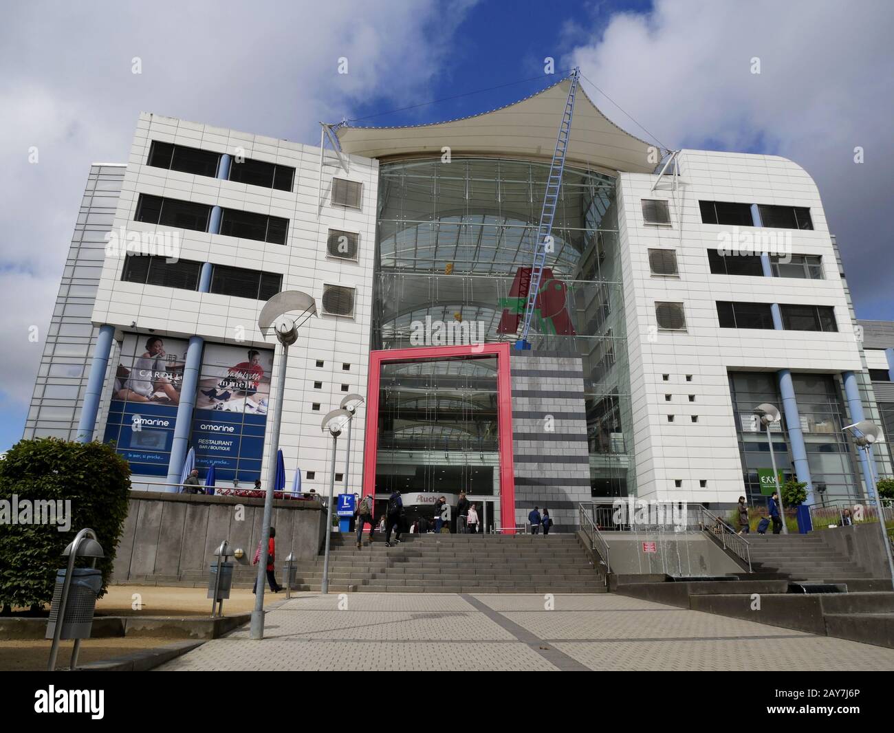 Giant Shopping Centre Auchan,Kirchberg,Luxembourg Town Stock Photo - Alamy
