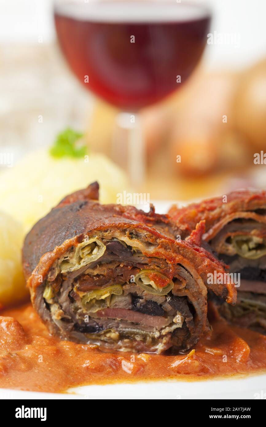 Pork loin roulades hi-res stock photography and images - Alamy