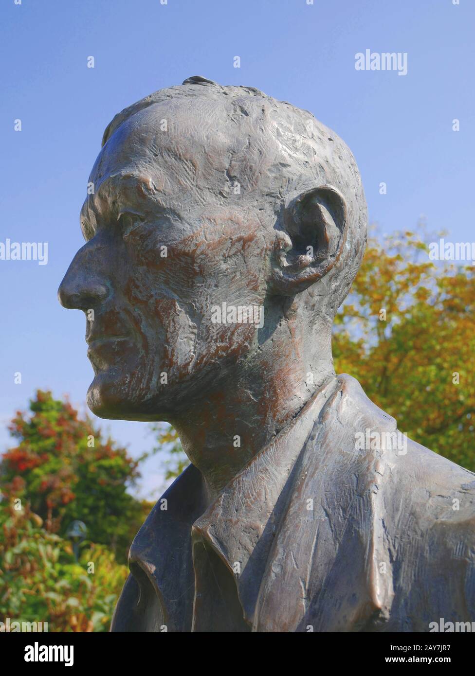 Statue of the famous german Writer Hermann Hesse,Gaienhofe,Lake ...