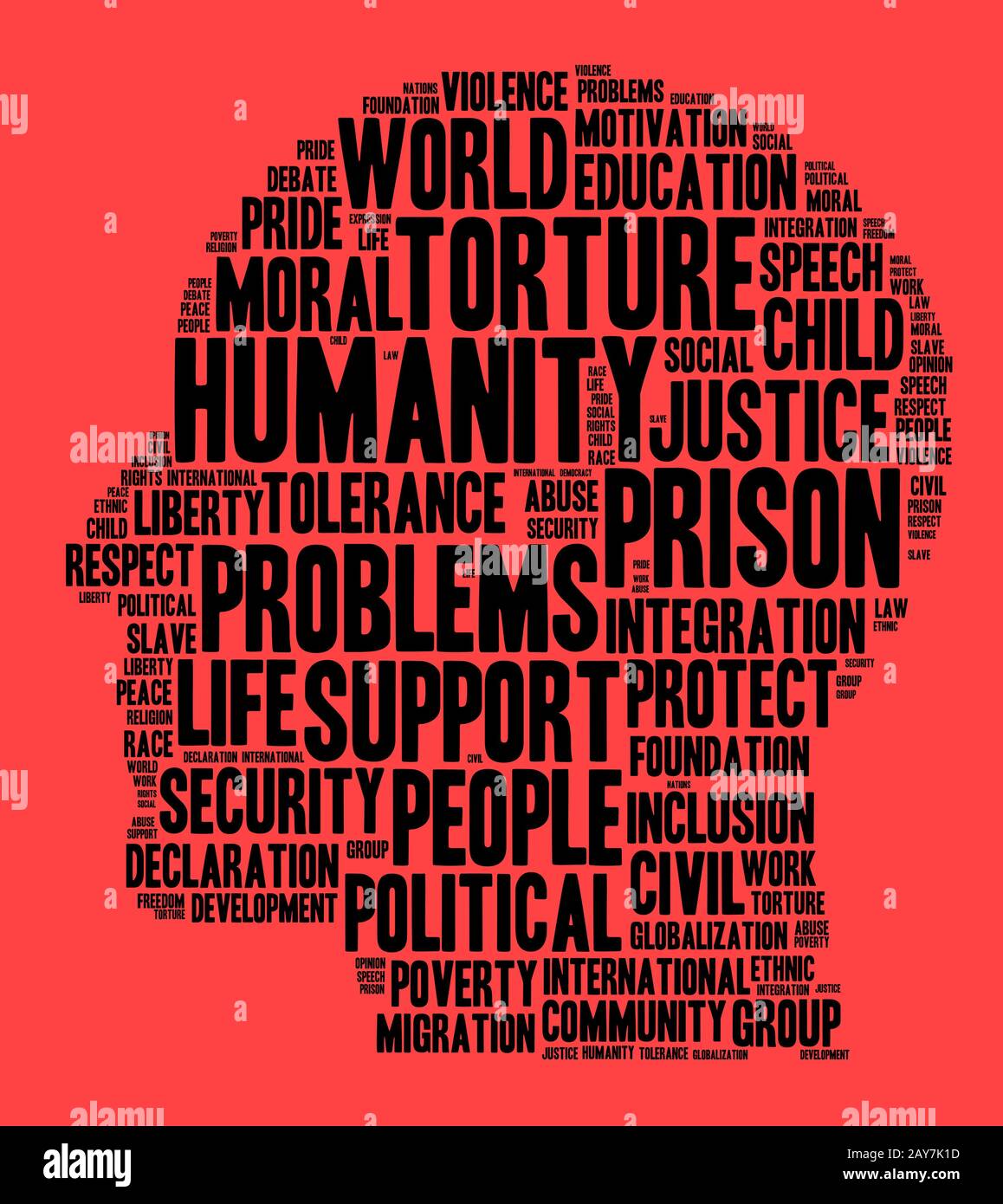 Humanity word cloud concept Stock Photo - Alamy