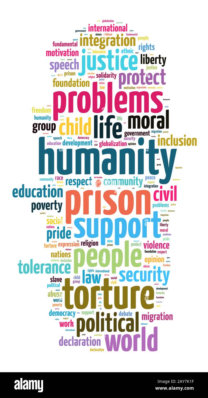 Humanity word cloud concept Stock Photo - Alamy