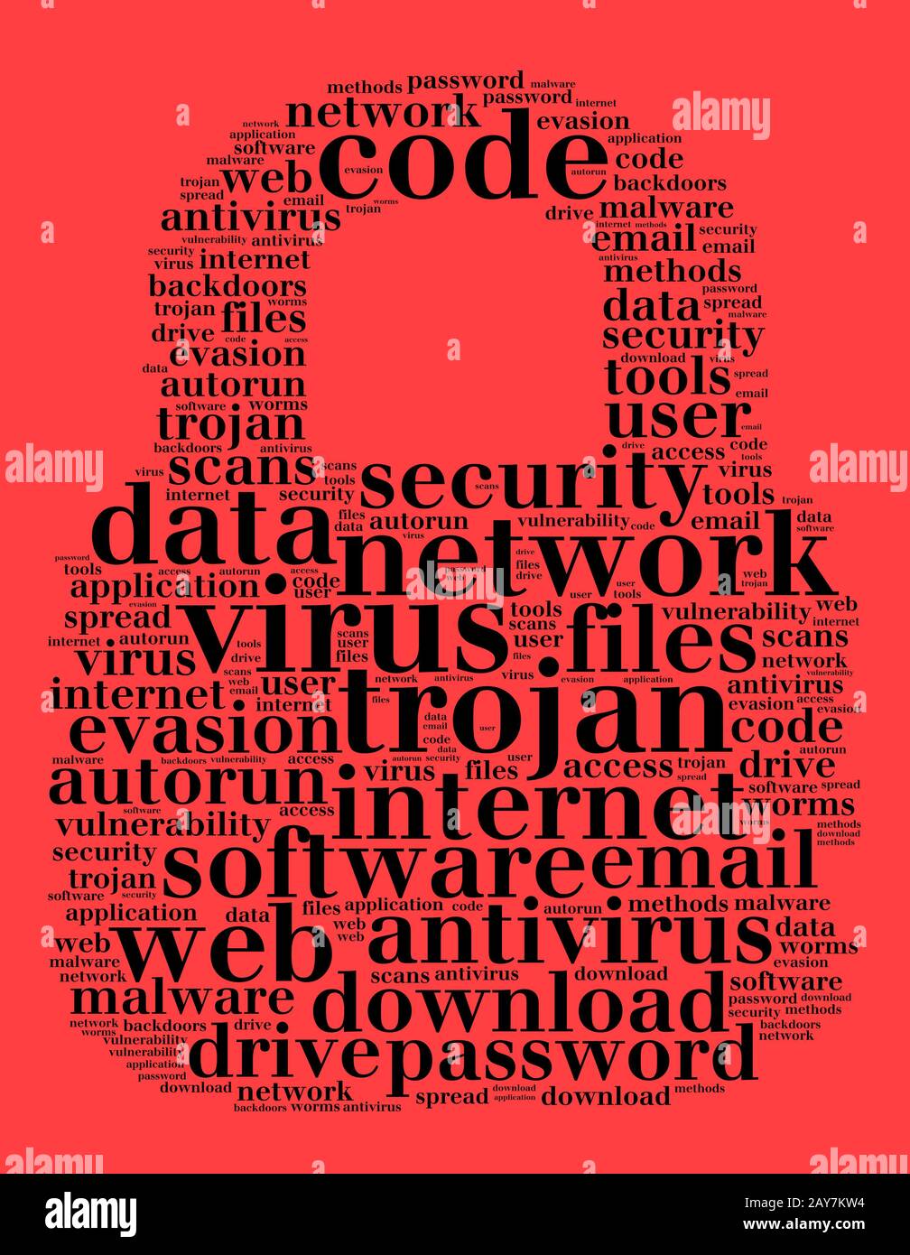 Virus word cloud concept Stock Photo - Alamy