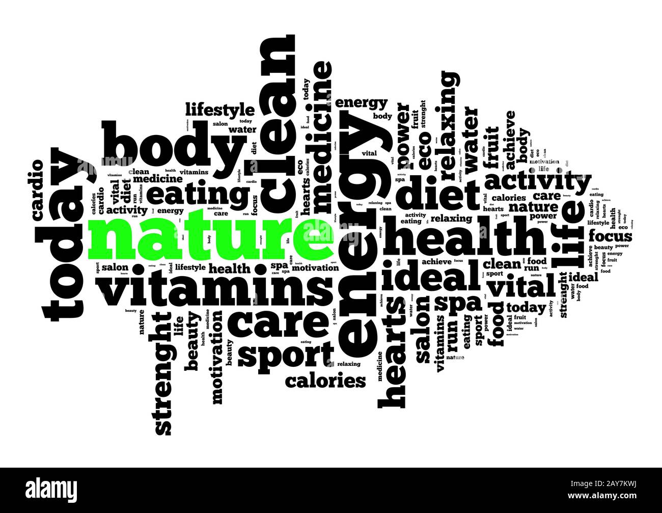 Nature word cloud concept Stock Photo - Alamy