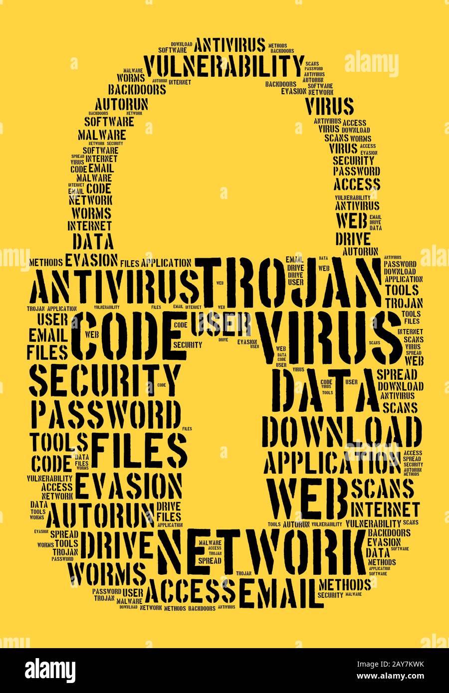 Virus word cloud concept Stock Photo - Alamy