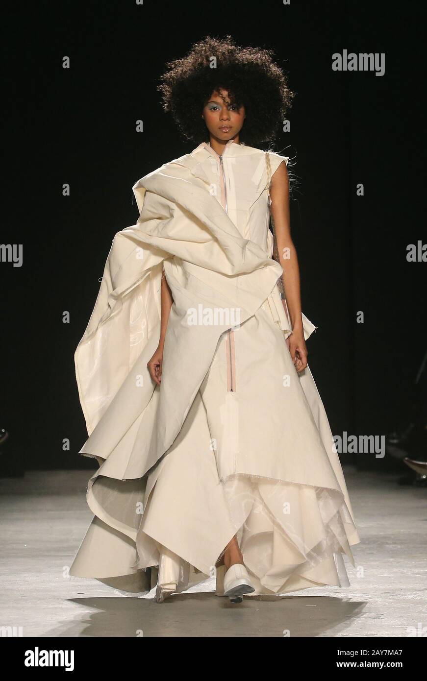 Models on the catwalk during the University of Westminster BA show at ...