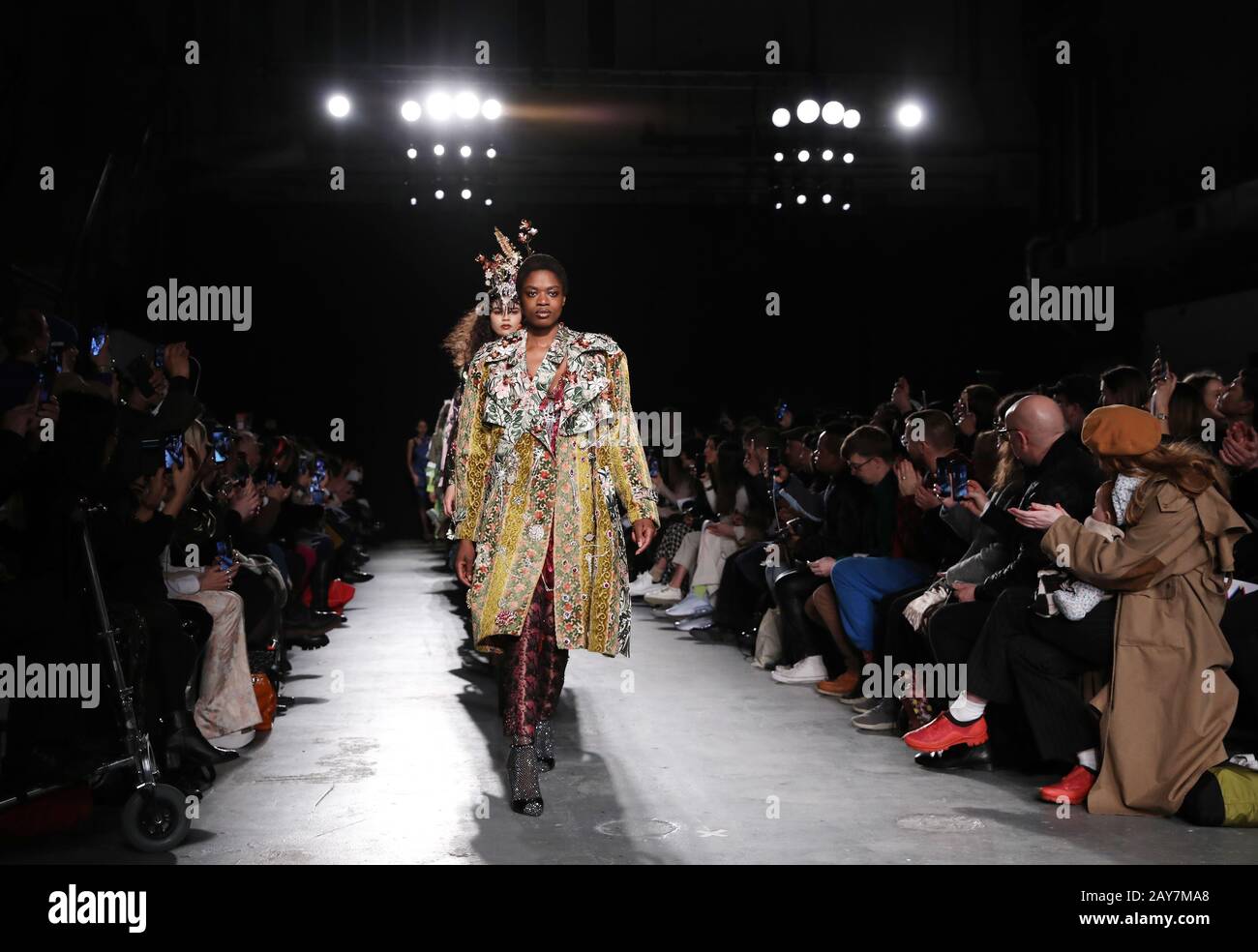 Models on the catwalk during the University of Westminster BA show at ...