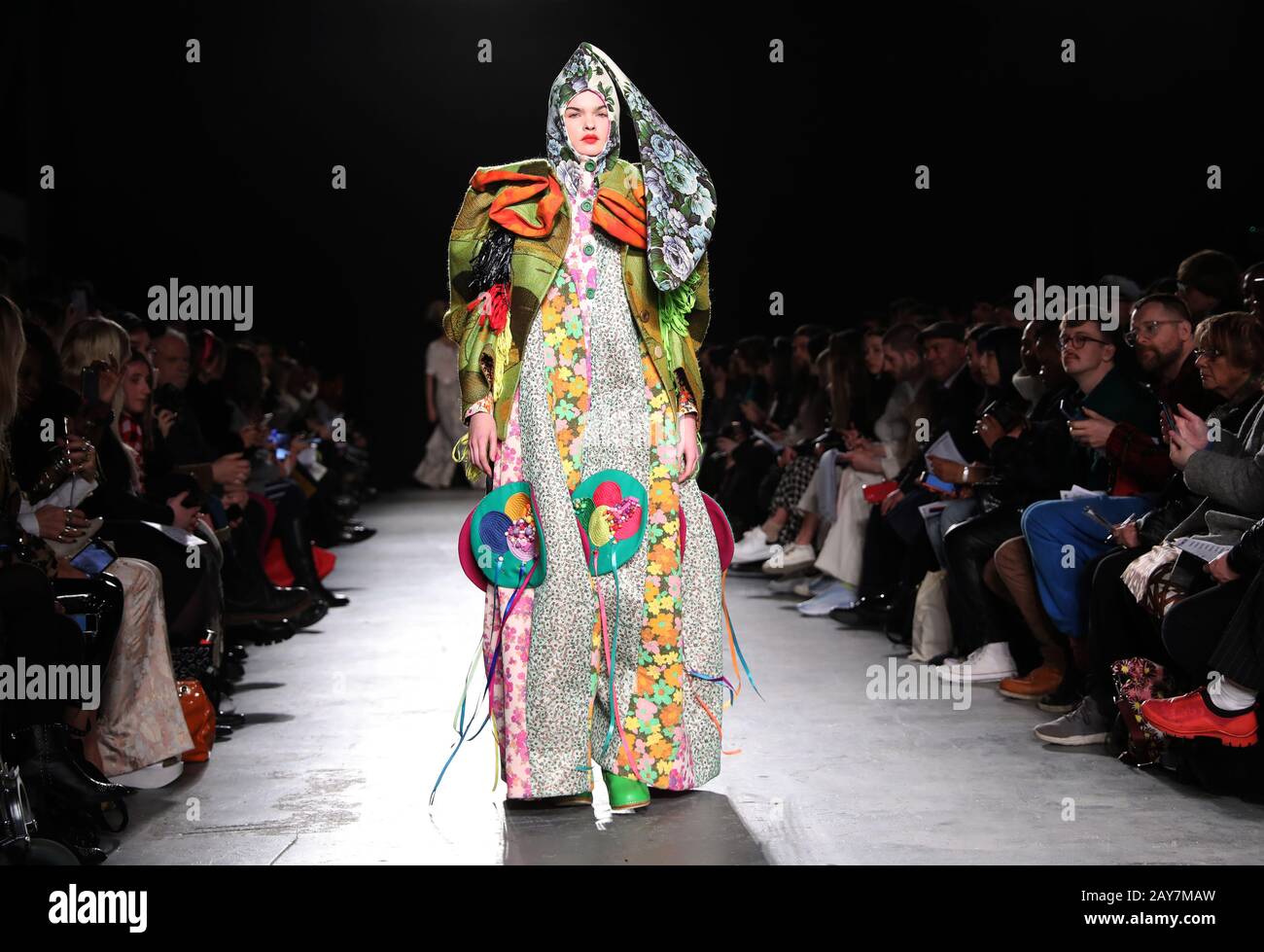 Models on the catwalk during the University of Westminster BA show at ...