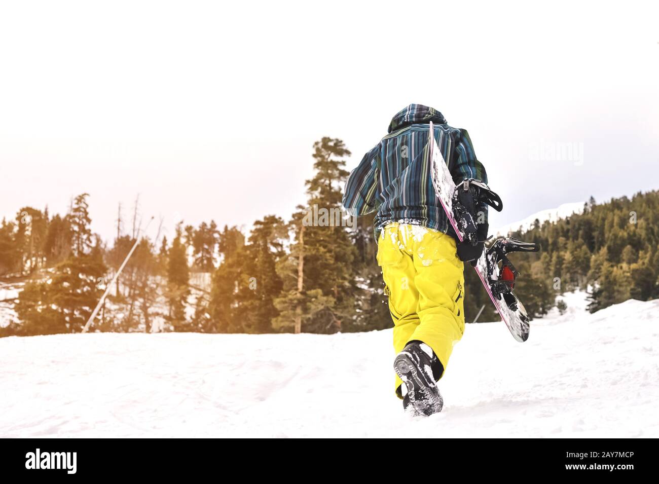 Snowboarder track hi-res stock photography and images - Alamy