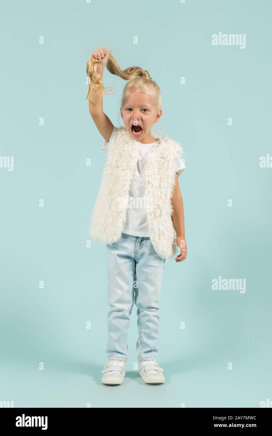 Attractive cute girl in light clothes Stock Photo - Alamy