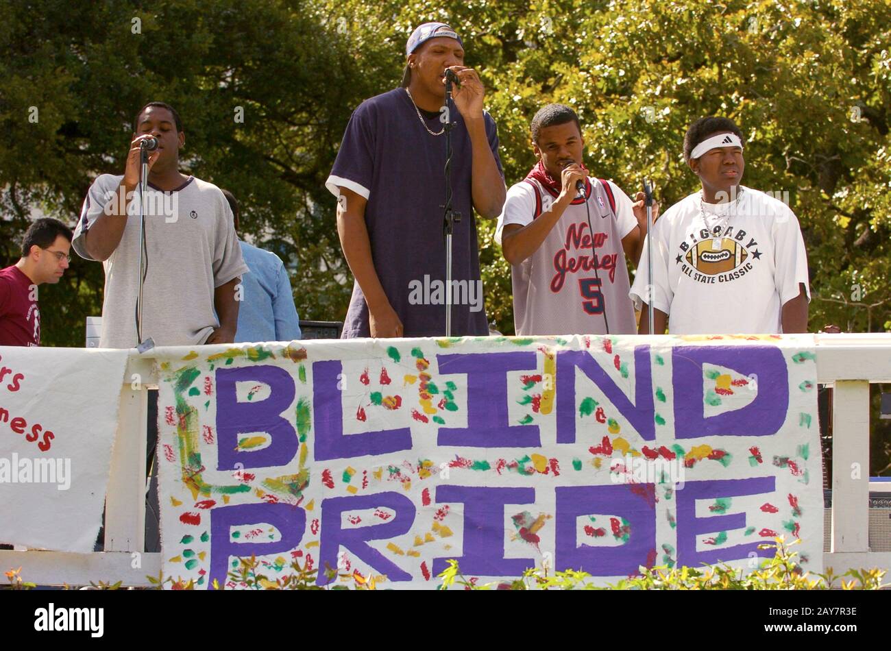Austin, Texas 14OCT04: Rappers perform during White Cane Safety Day for ...