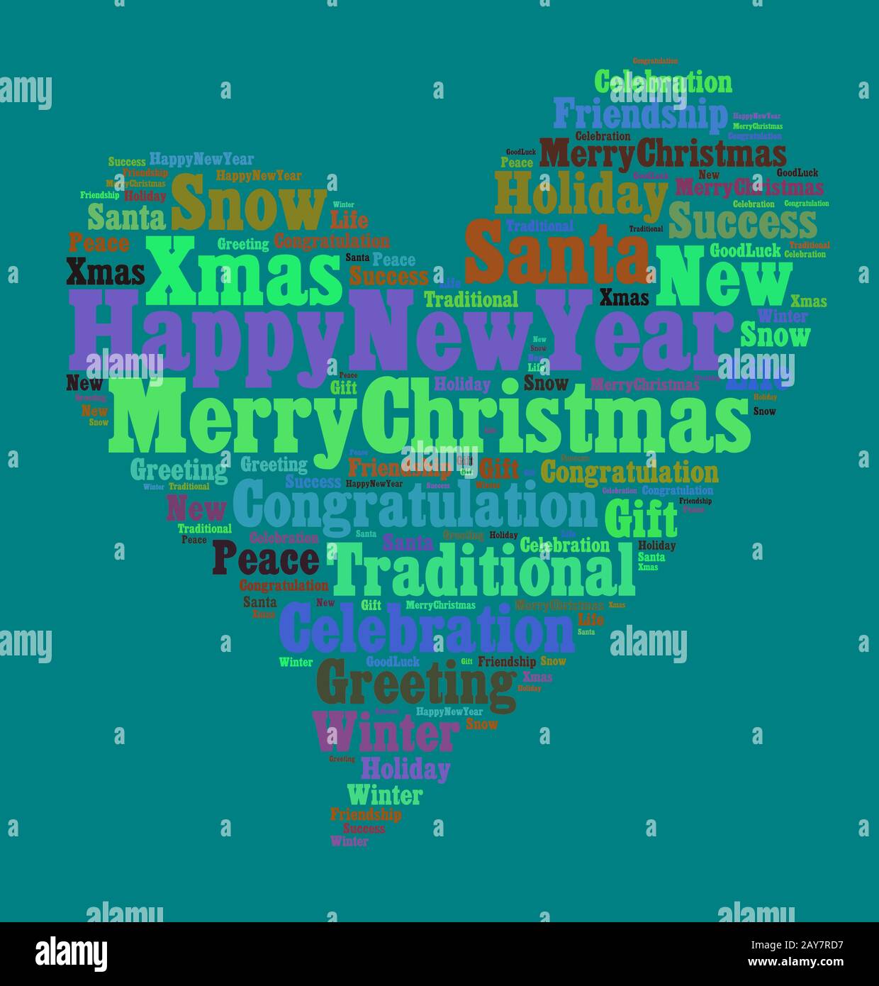 Merry Christmas word cloud concept Stock Photo - Alamy