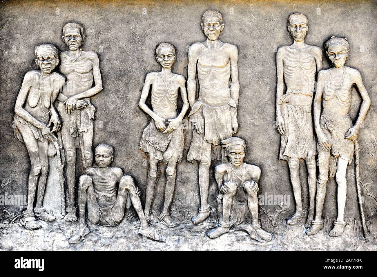 Namibia Genocide Memorial in front of the Old fortress in Windhoek ...