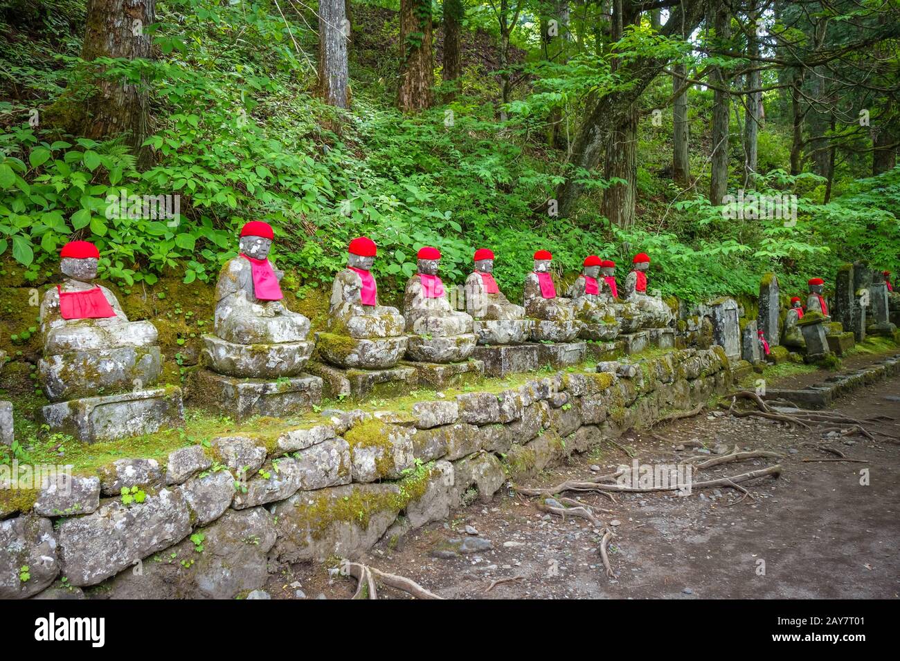 Narabi Jizo statues, Nikko, Japan Stock Photo - Alamy
