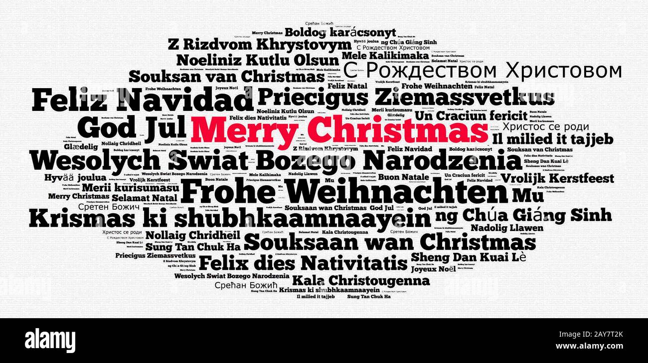 Christmas greetings in different languages hi-res stock photography and ...