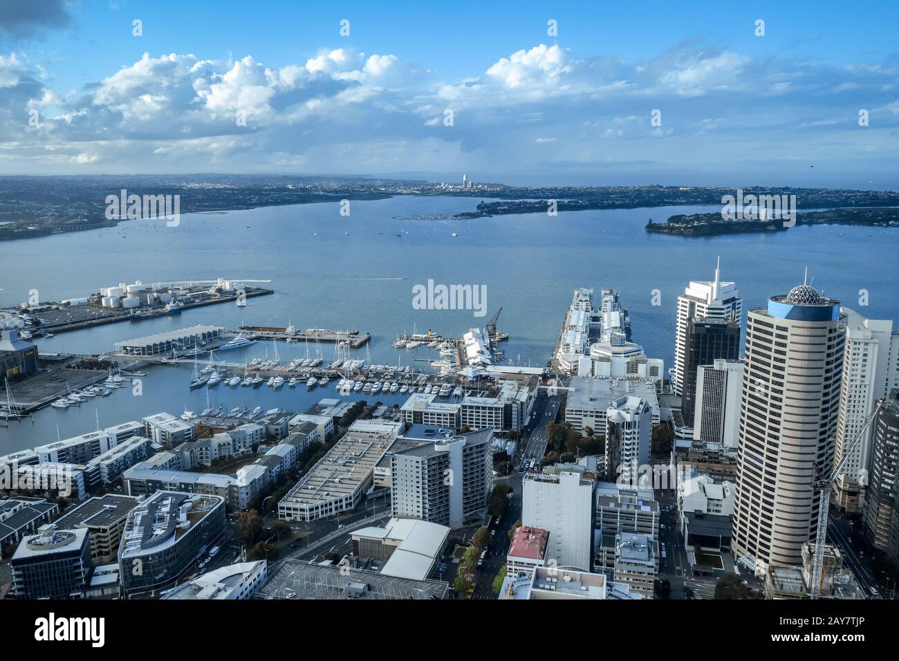 Auckland aerial view, New Zealand Stock Photo - Alamy