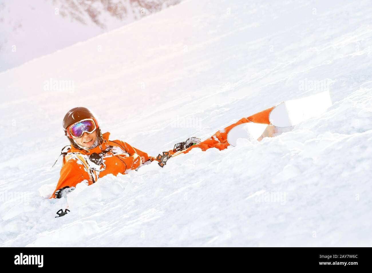 Skier falling hi-res stock photography and images - Alamy