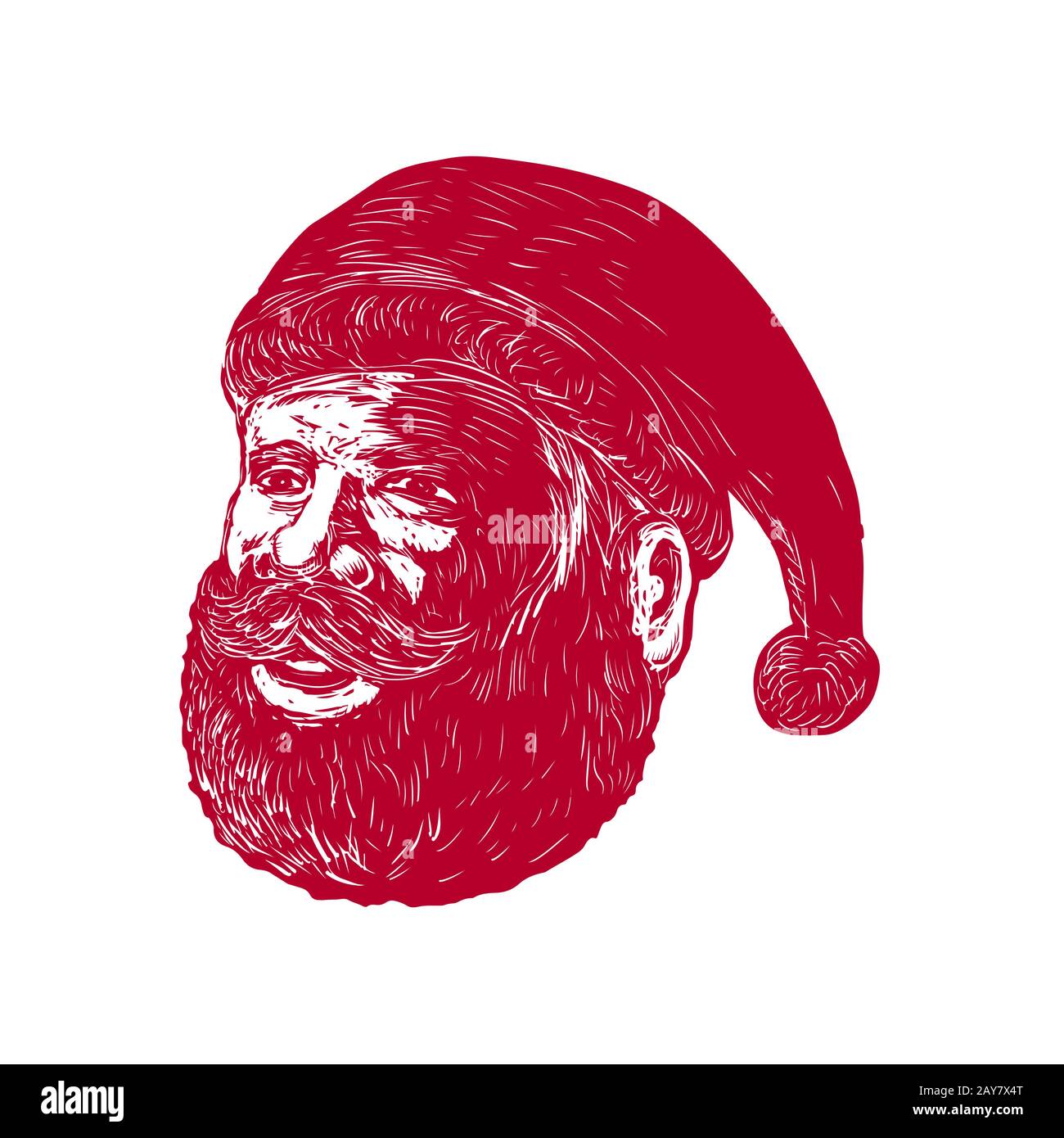 Santa etching Cut Out Stock Images & Pictures - Alamy