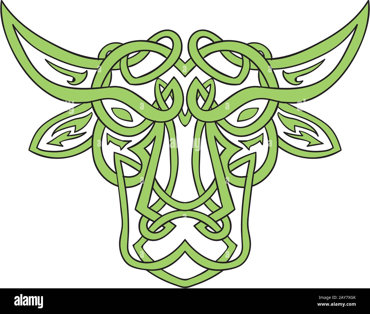 Taurus Bull Celtic Knot Stock Photo - Alamy