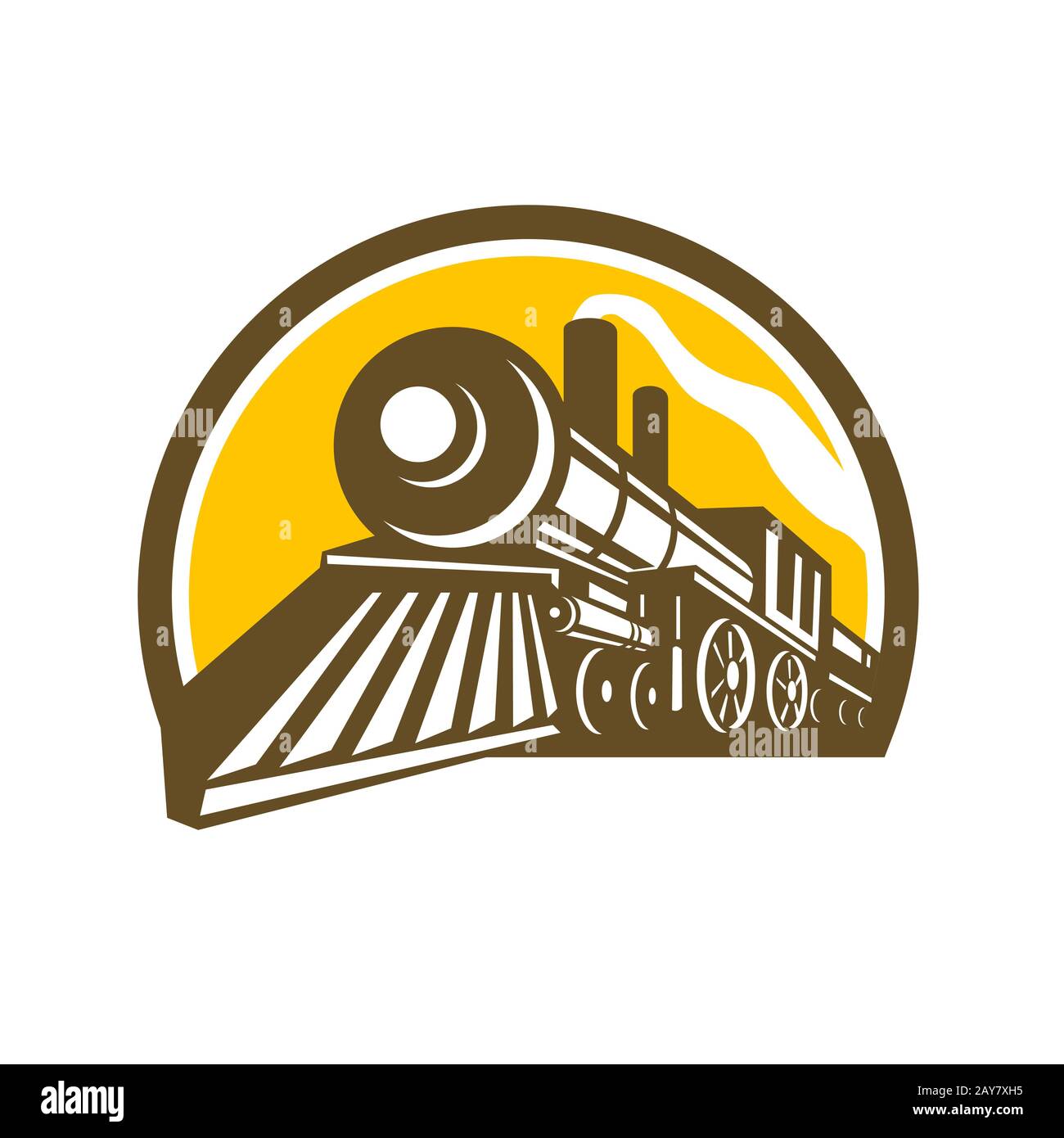 Steam Locomotive Train Icon Stock Photo - Alamy