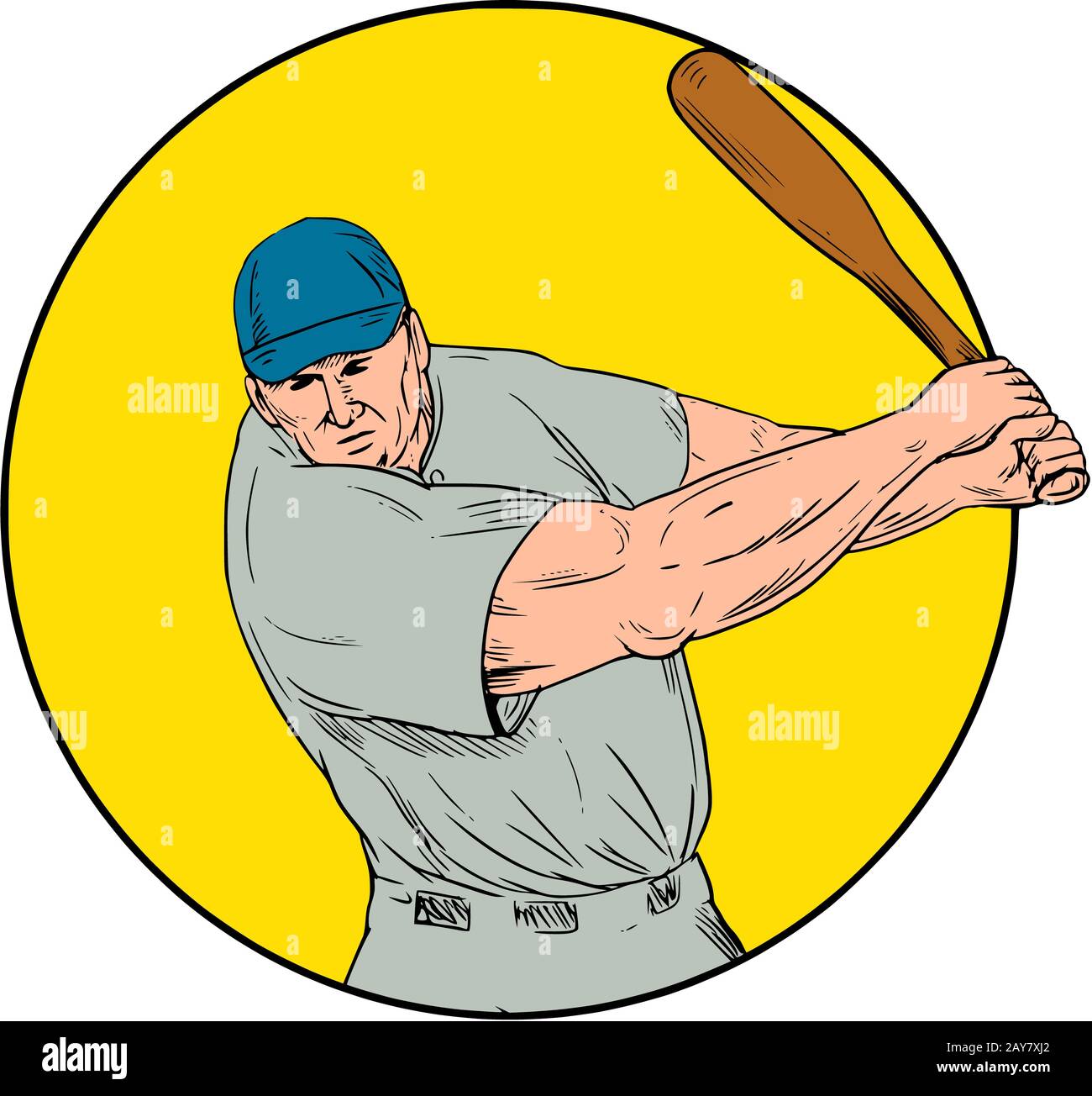 Hand drawn baseball bat hi-res stock photography and images - Alamy